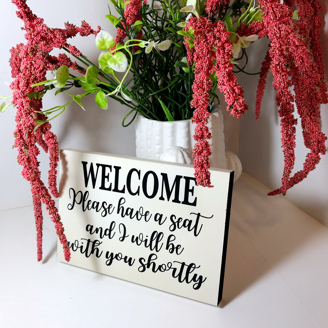 Welcome Please Have a Seat and I Will Be With You Shortly Sign - Etsy