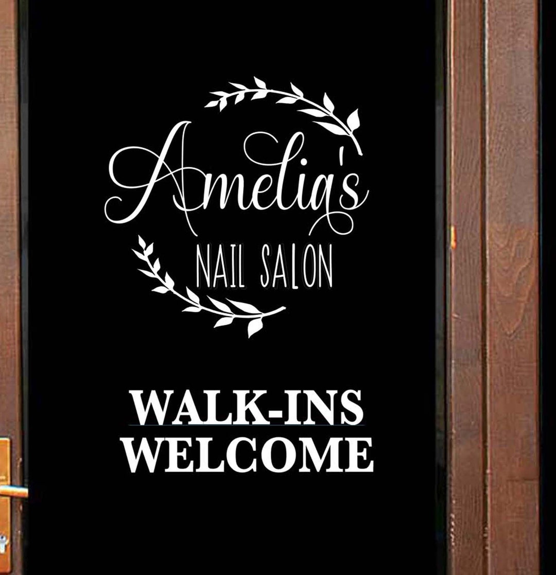 Walk Ins Welcome Decal Vinyl Window Wall Sticker for Small Business ...