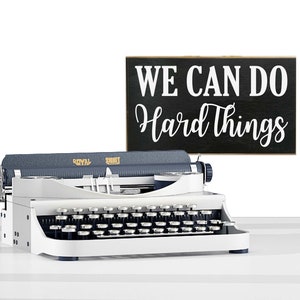 We Can Do Hard Things Sign Wood Inspirational Quote Office | Etsy