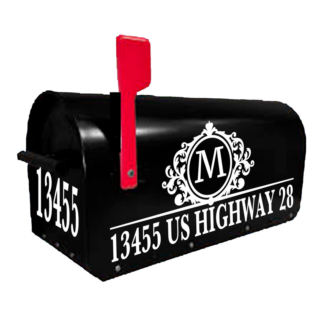 Address Mailbox Decal Monogram Street Name Number Vinyl Personalized - Etsy