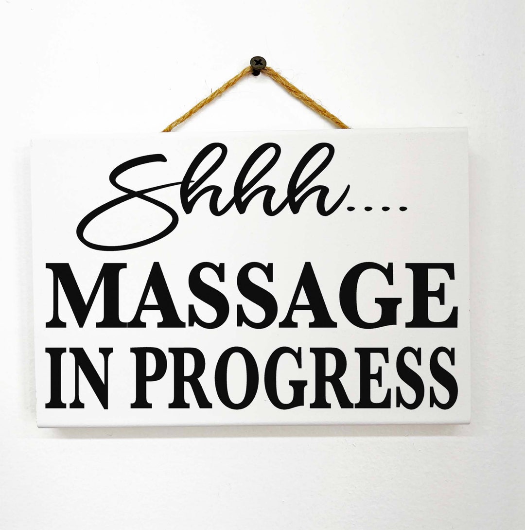Shhh Massage in Progress Sign Do Not Disturb Spa Massage Therapy Door ...