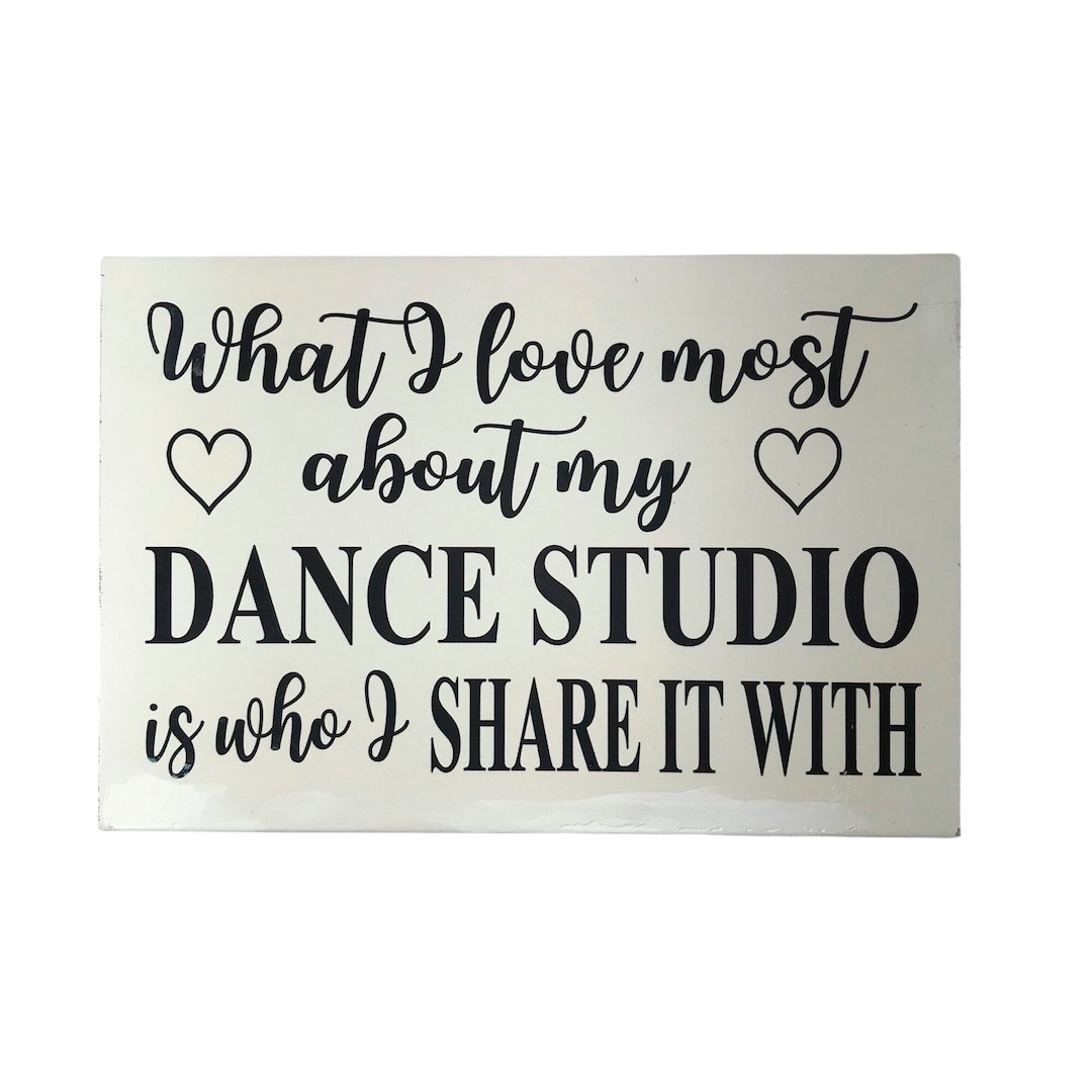Dance Studio Sign: Gift for Dancer or Instructor Love - Etsy
