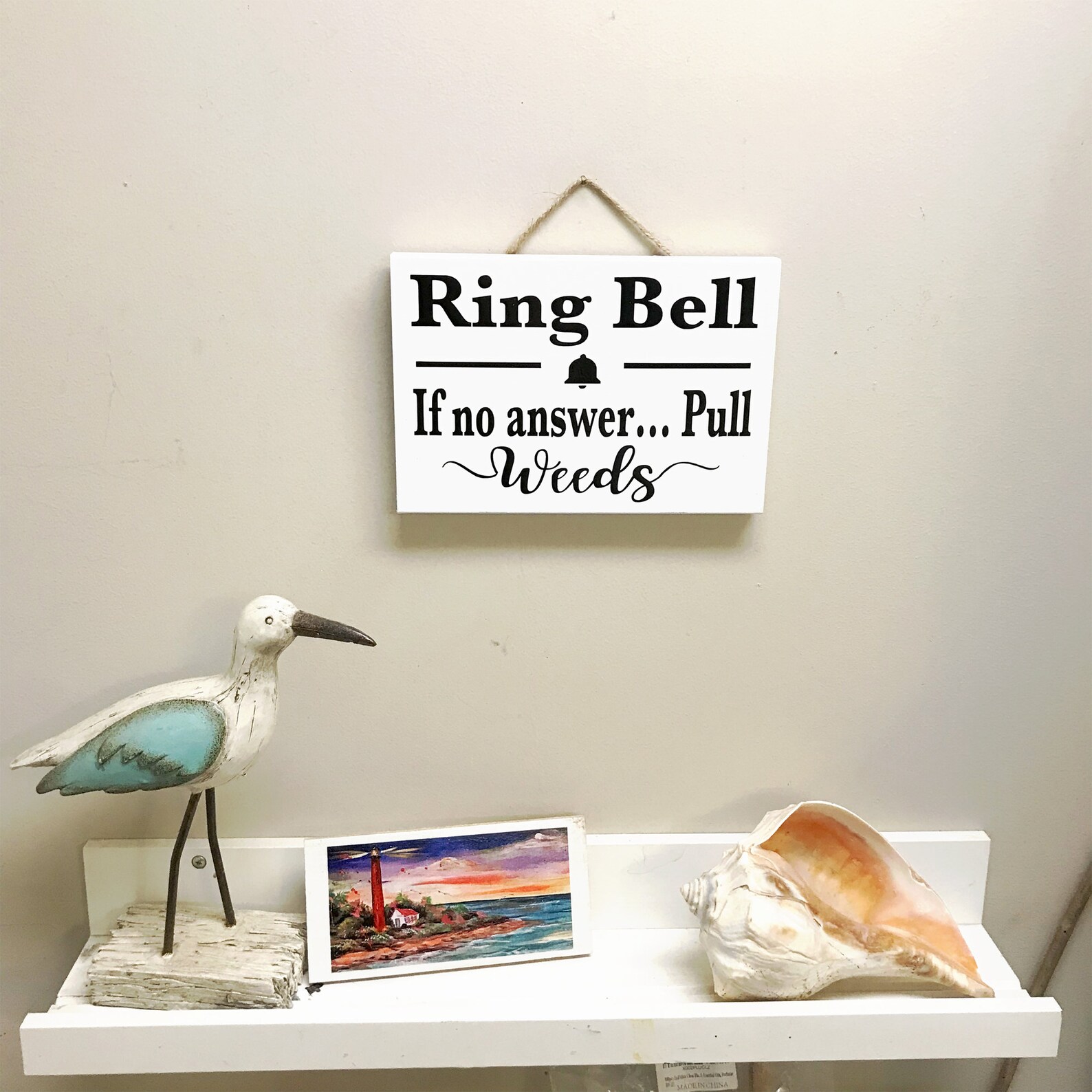 Ring Bell PULL WEEDS Sign for Gardener Hang on Porch by Doorbell - Etsy