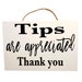 Tips Are Appreciated Thank You Sign Restaurant Salon Signage - Etsy