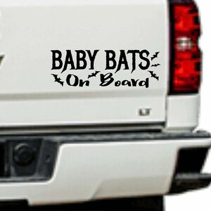 Baby Bats on Board Decal Halloween Decor Vinyl Car Bumper Sticker All ...