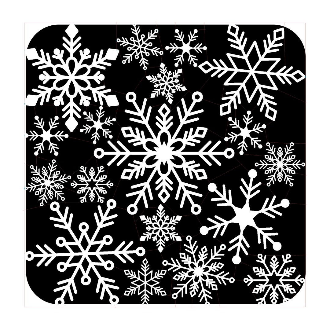 Winter Snowflake Decal Package Sheet of 18 Different Sizes Many Vinyl ...