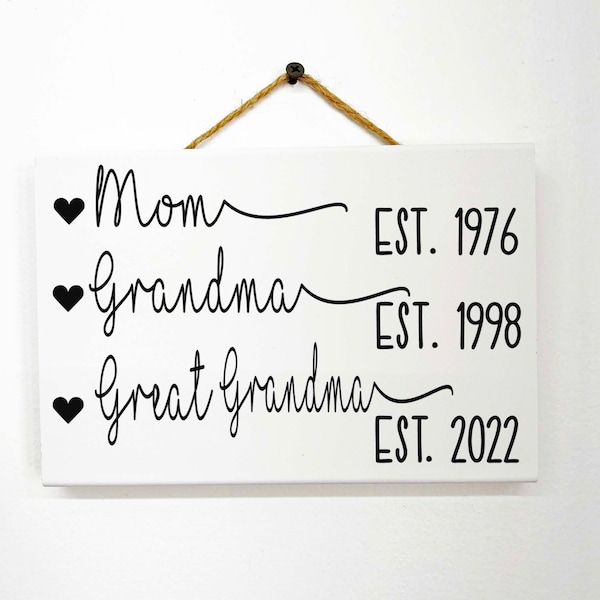 Mom Grandma Dates - Etsy