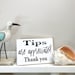 Tips Are Appreciated Thank You Sign Restaurant Salon Signage - Etsy