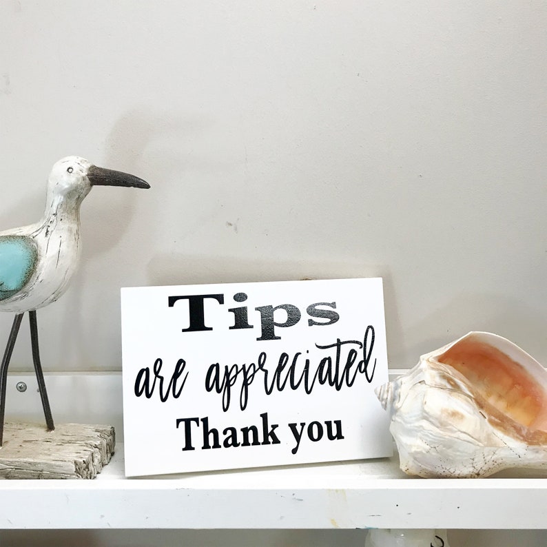 Tips Are Appreciated Thank You Sign Restaurant Salon Signage - Etsy
