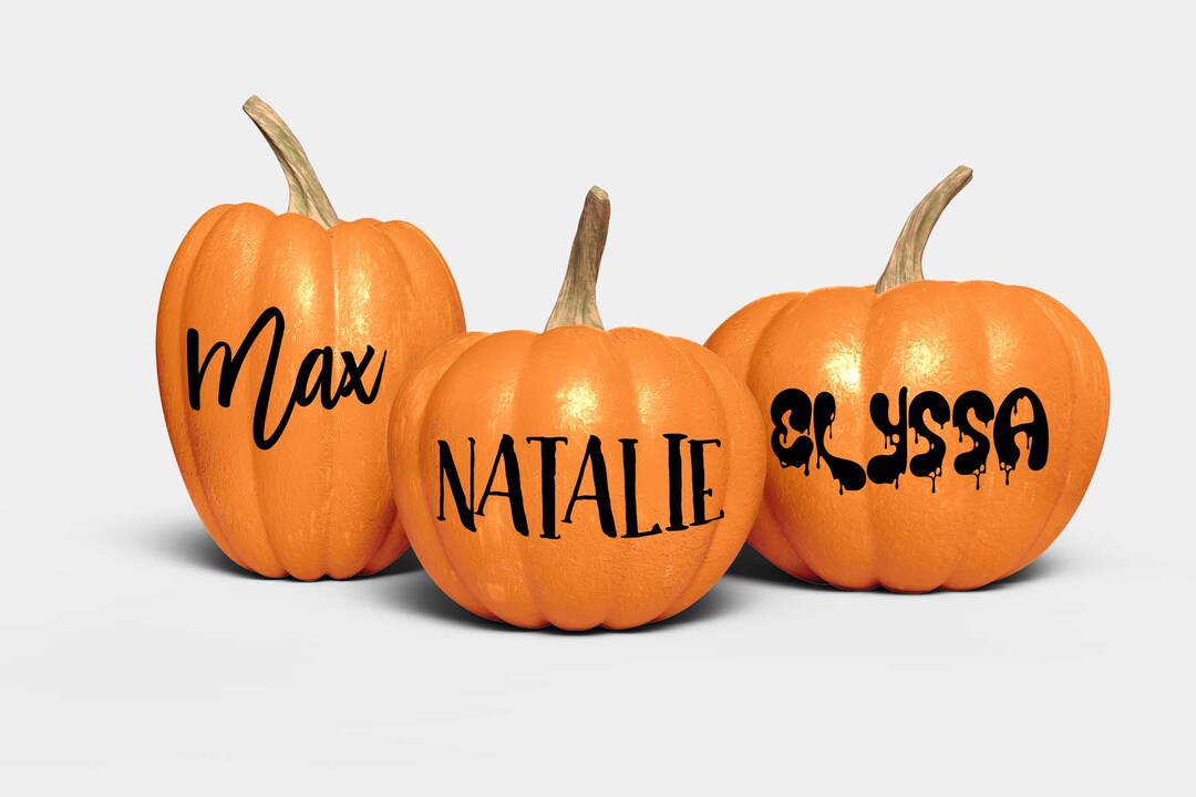 Name Decal for Pumpkins Personalized Custom - Etsy