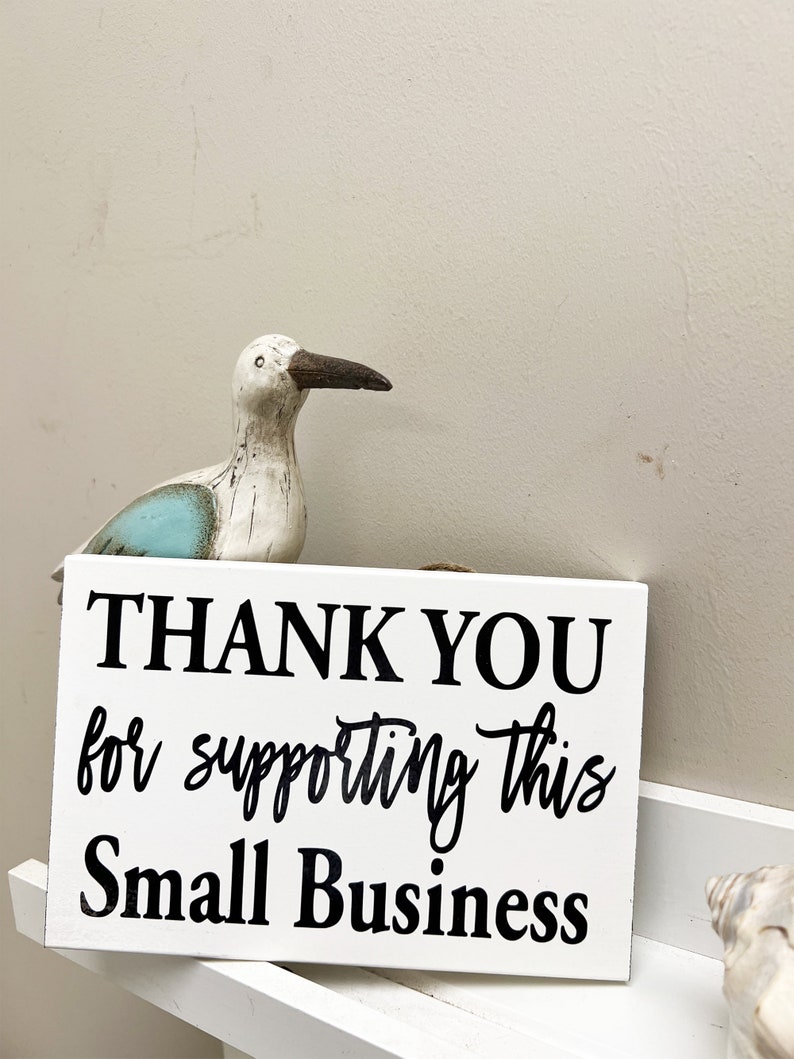 Small Business Sign: Thank You for Supporting Local Shop Display - Etsy