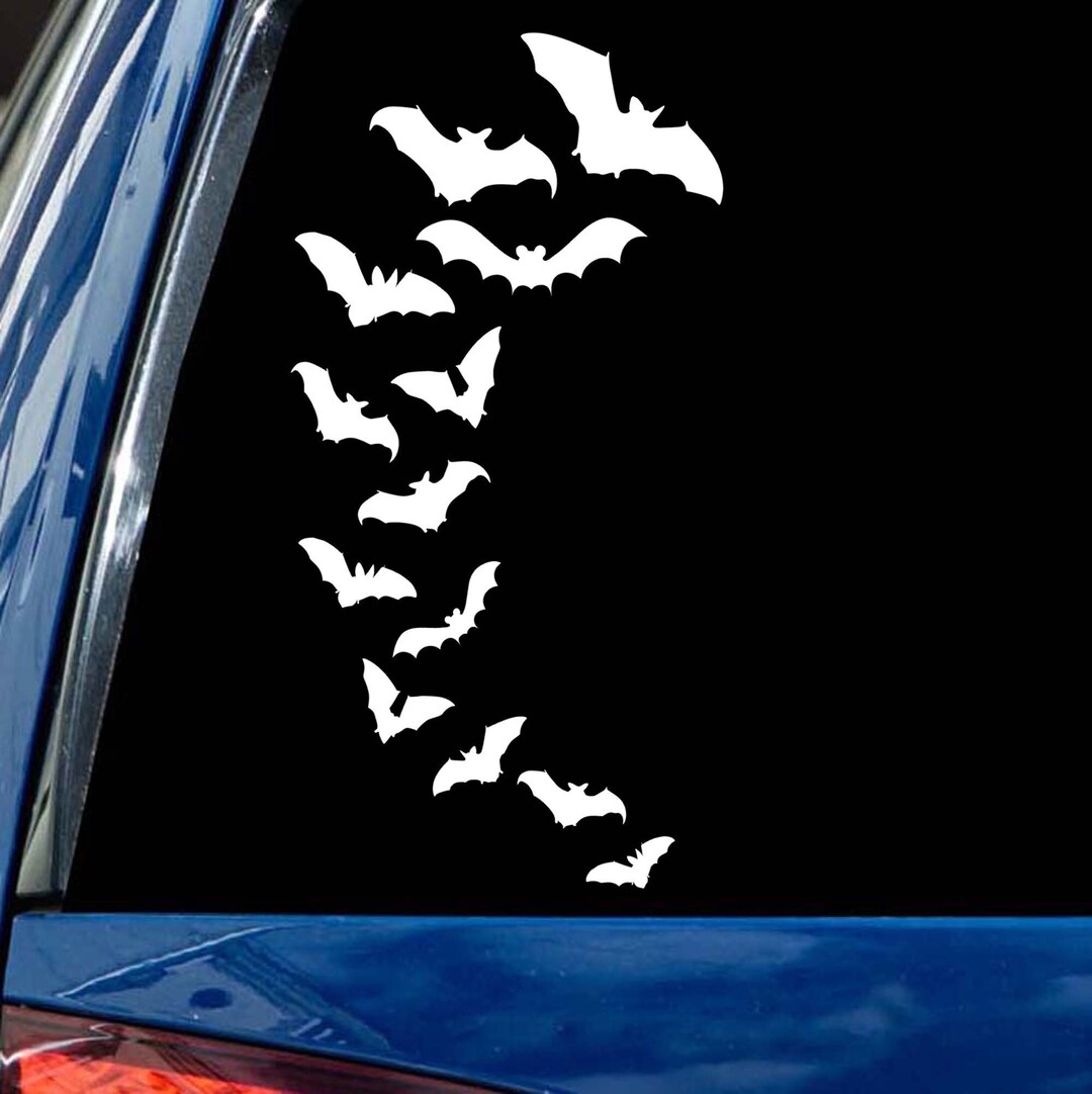 Flying Bats Decal Set of 14 Halloween Wall Decor Vinyl Car Stickers - Etsy