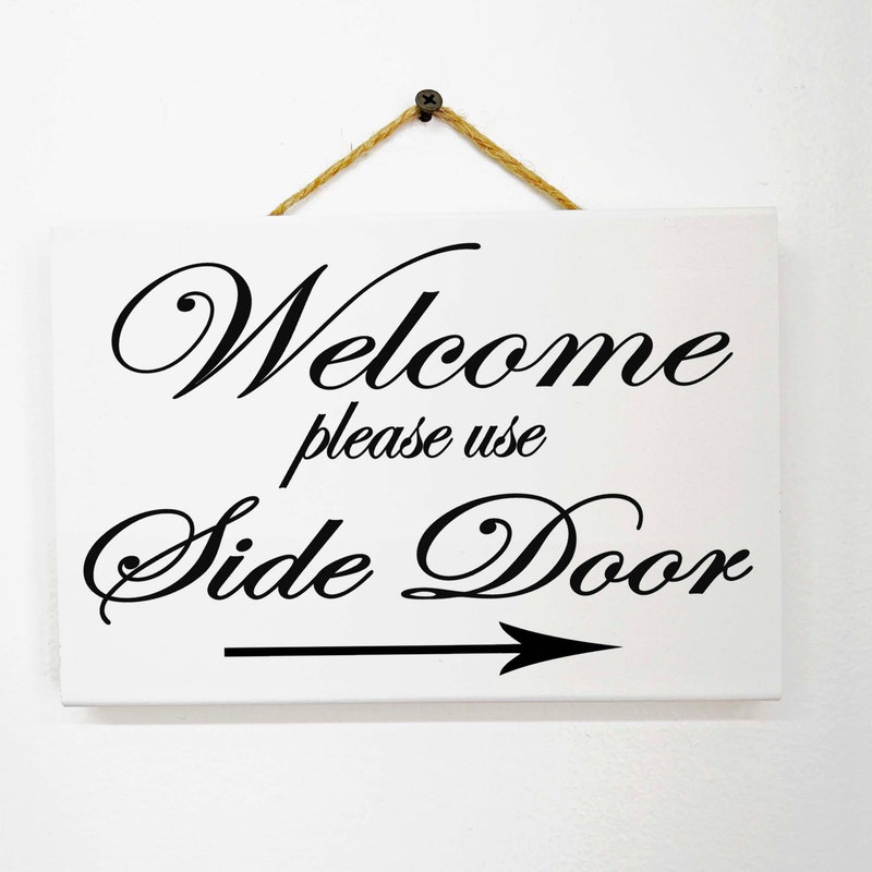 Please Use Other Entrance Sign - Etsy