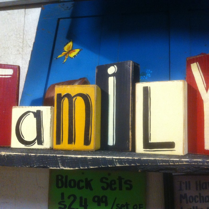 Family Block Letters - Etsy
