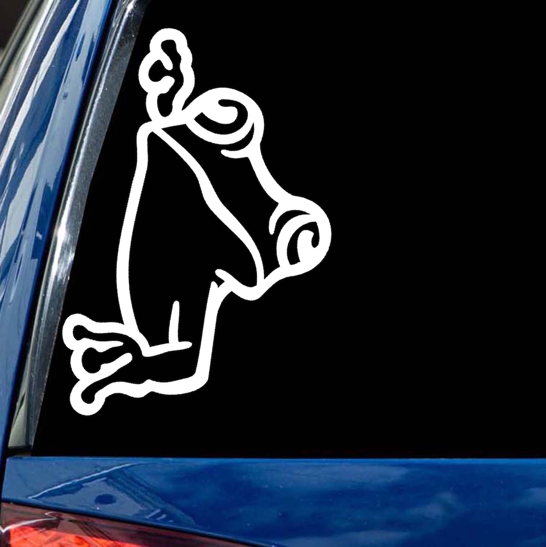 Peeping Frog Decal Car Window Bumper Sticker Vinyl All Colors Free ...