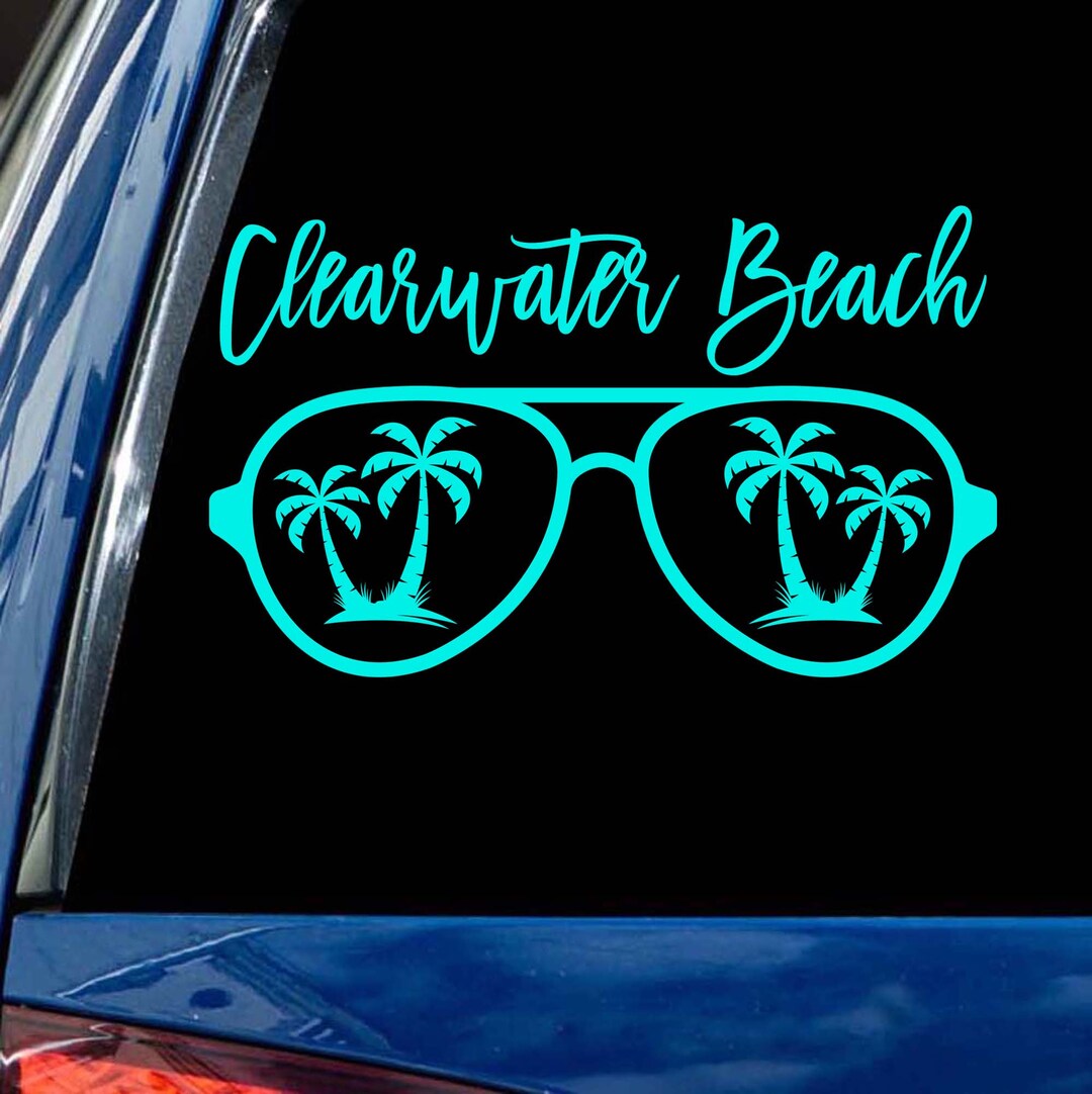 Personalized Beach Name Sunglasses Decal: Coastal Car Bumper Sticker - Etsy