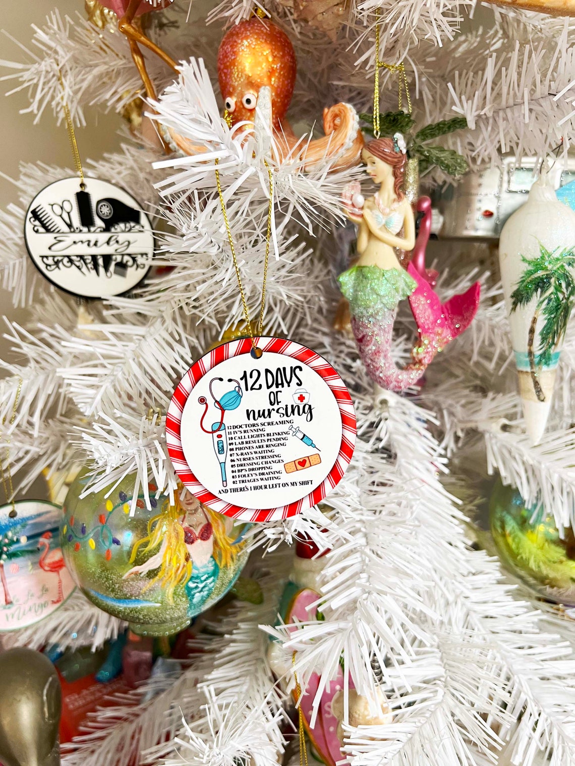 Nurse Ornament 12 Days of Nursing Christmas Tree Decor - Etsy