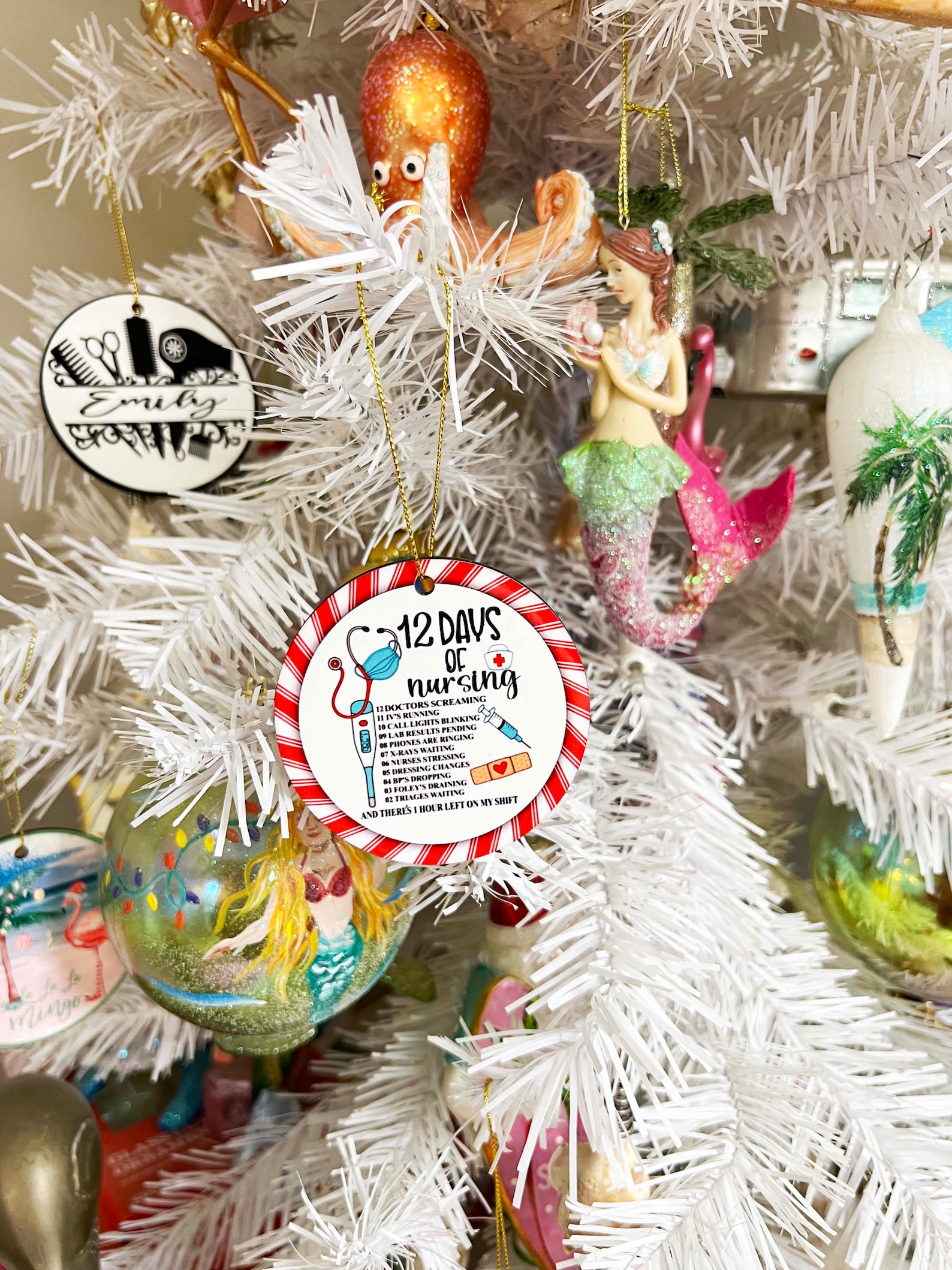 Nurse Ornament 12 Days of Nursing Christmas Tree Decor - Etsy