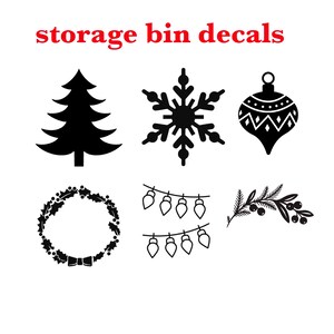 Christmas Storage Bin Tub Decal Sticker Vinyl All Colors Sizes Free ...