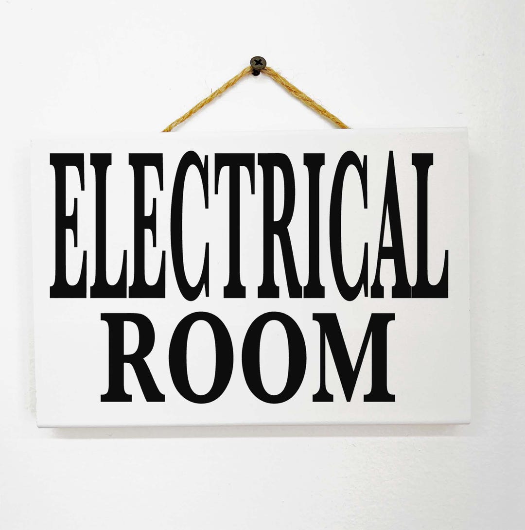Electrical Room Sign for Door Small Business Bed Breakfast Cabin Rental ...