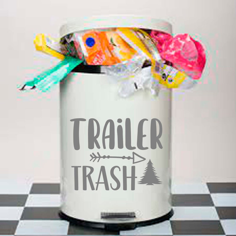 Trash Can Decal - Etsy