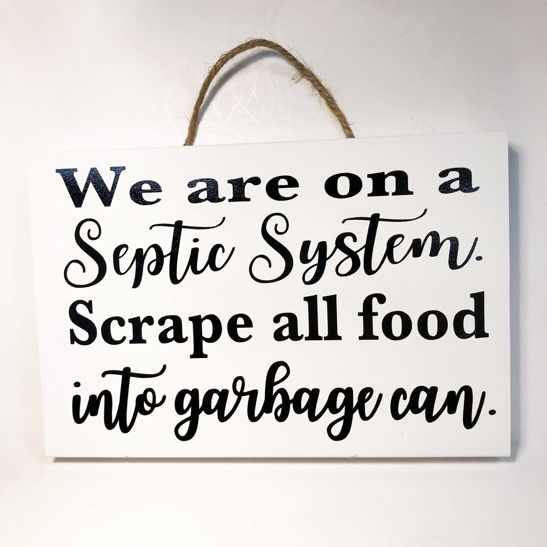 Septic System Sign: Scrape Food, Cabin Rental Decor - Etsy