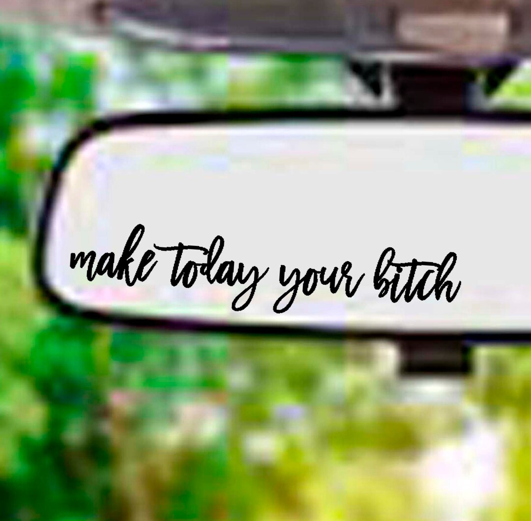 Make Today Your Bitch Decal Sign 65 COLOR Vinyl Choices Car Bumper ...