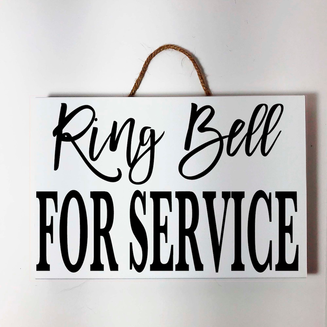 Ring Bell for Service Sign Restaurant Spa Salon Retail Signage Bundle ...
