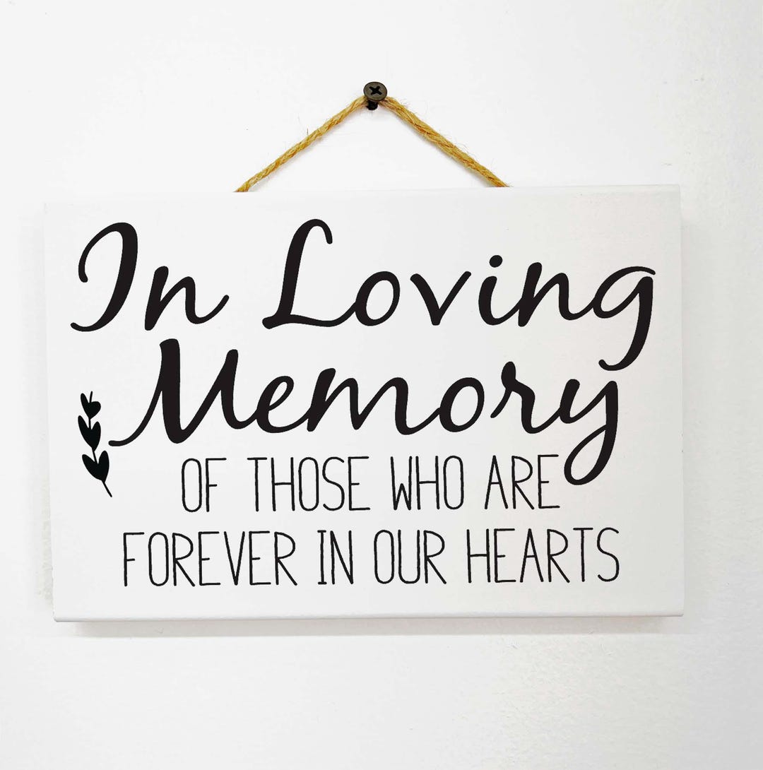 In Loving Memory Sign Wedding Chair Seat Ceremony Decor - Etsy