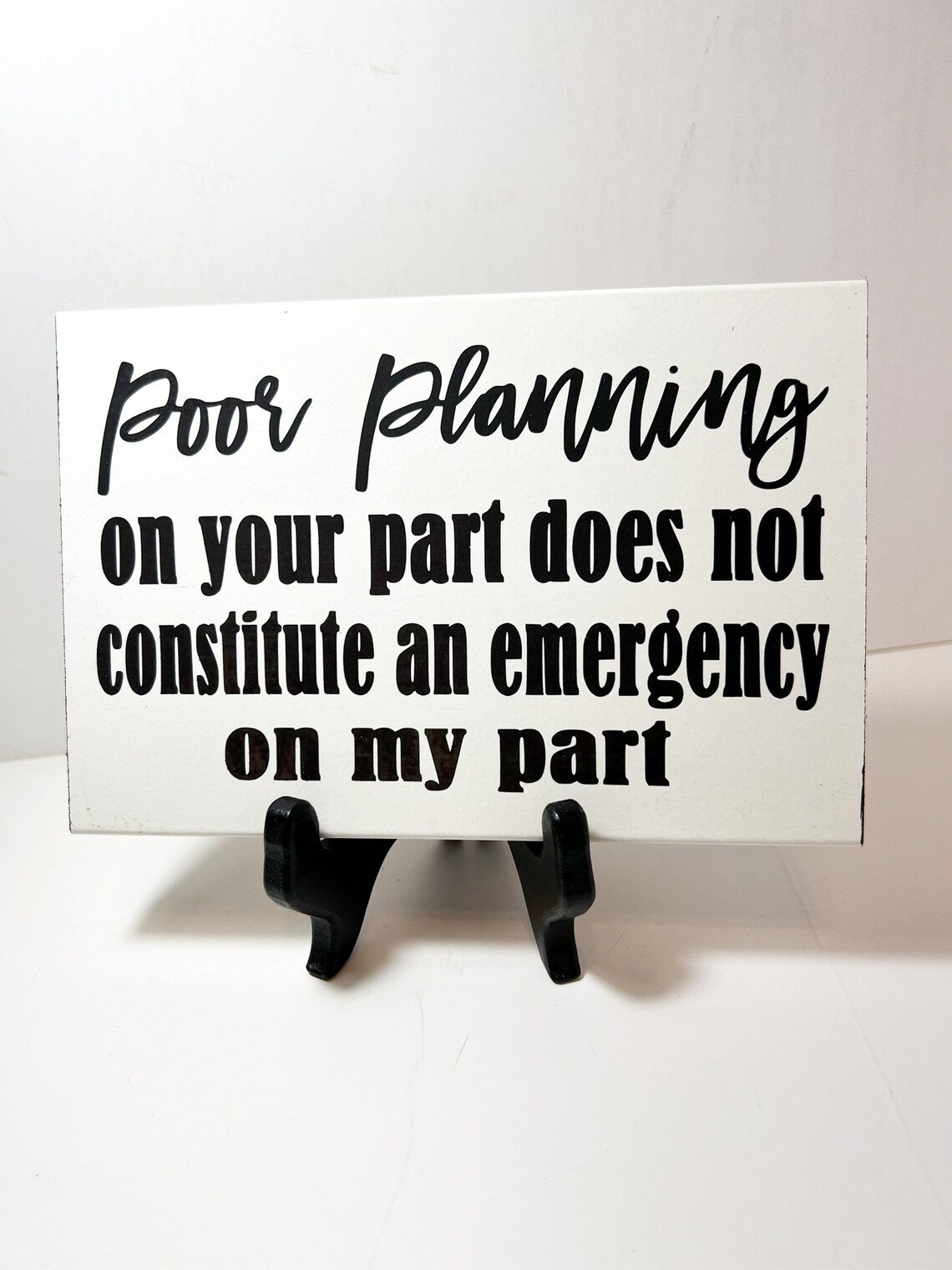 Funny Office Sign: Poor Planning Quote, Reception Wall Decor - Etsy