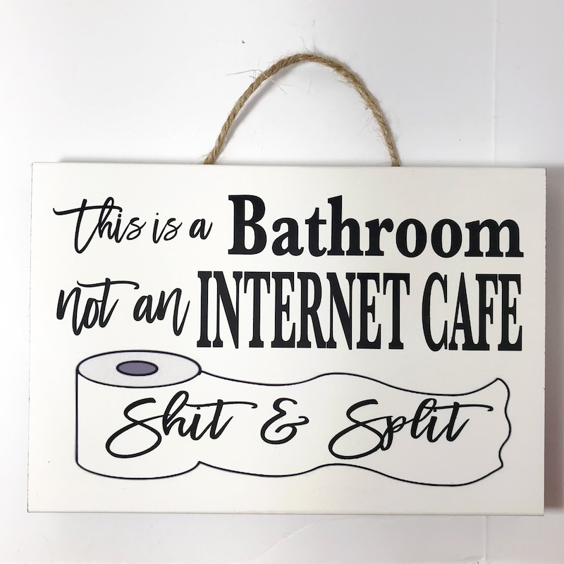 Shit Bathroom Sign - Etsy