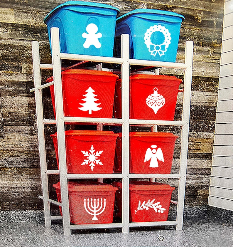 Christmas Storage Bin Labels Totes Boxes Vinyl Decals Garage ...