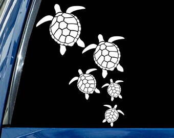 Sea Turtle Vinyl Decal Multiple Colors and Sizes Animal, Aquatic, Ocean ...