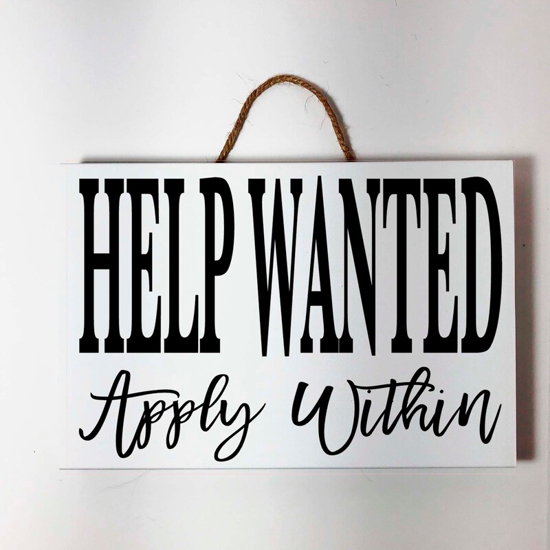 Help Wanted Sign - Etsy