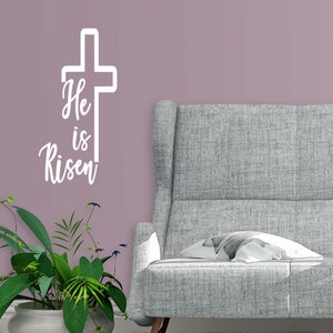He is Risen Decal Car Window Sticker Religious Wall Decor All Sizes ...