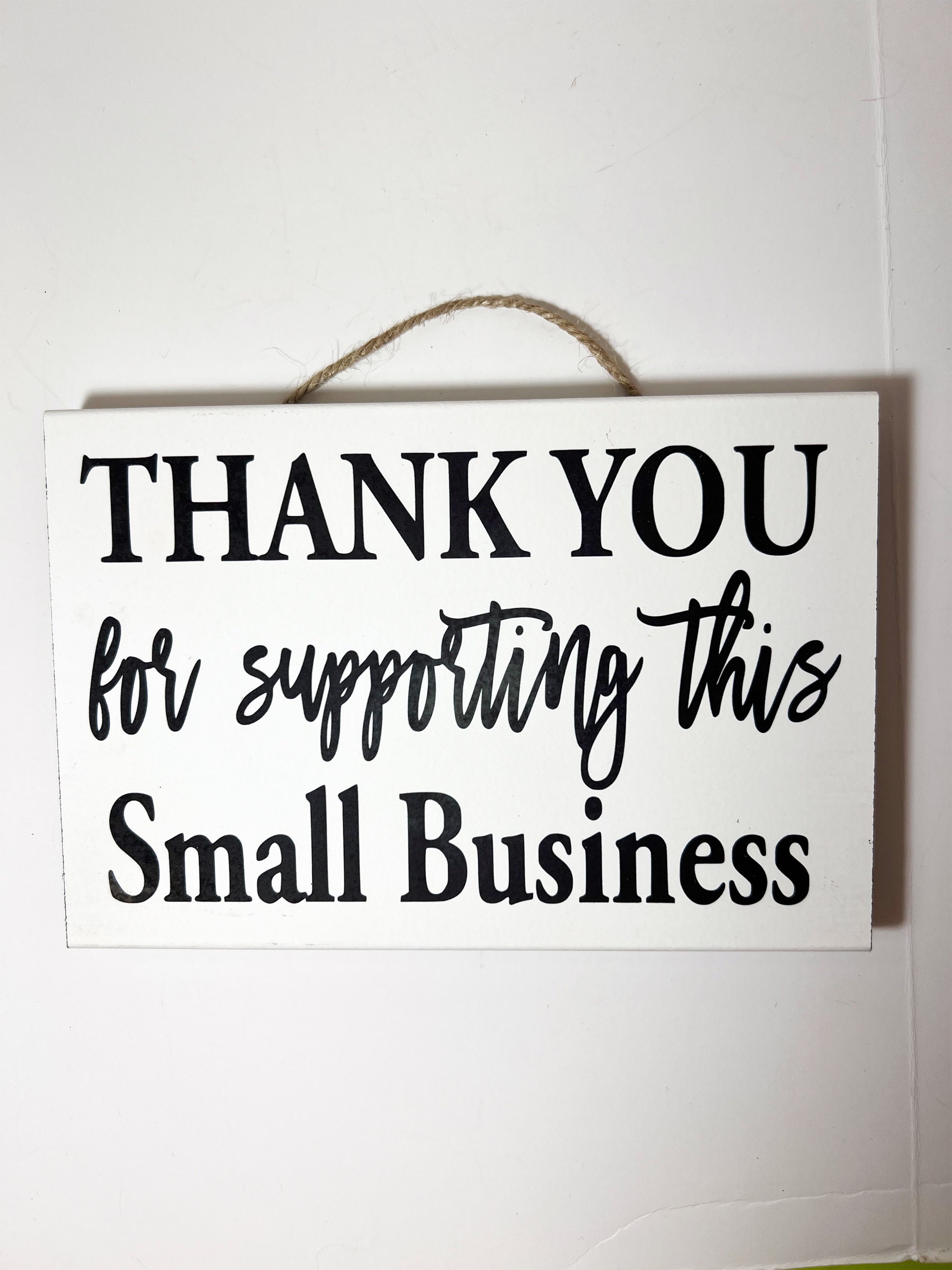 Small Business Sign: Thank You for Supporting Local Shop Display - Etsy