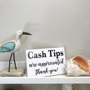 Cash Tips Are Appreciated Sign Thank You Restaurant Salon Signage - Etsy