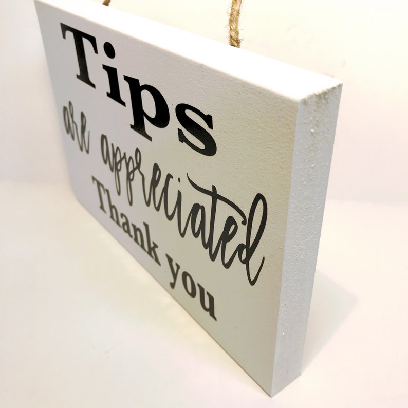 Tips Are Appreciated Thank You Sign Restaurant Salon Signage - Etsy
