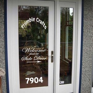 Welcome Please Use Side Door Decal Sign Vinyl for Door Window Sticker ...