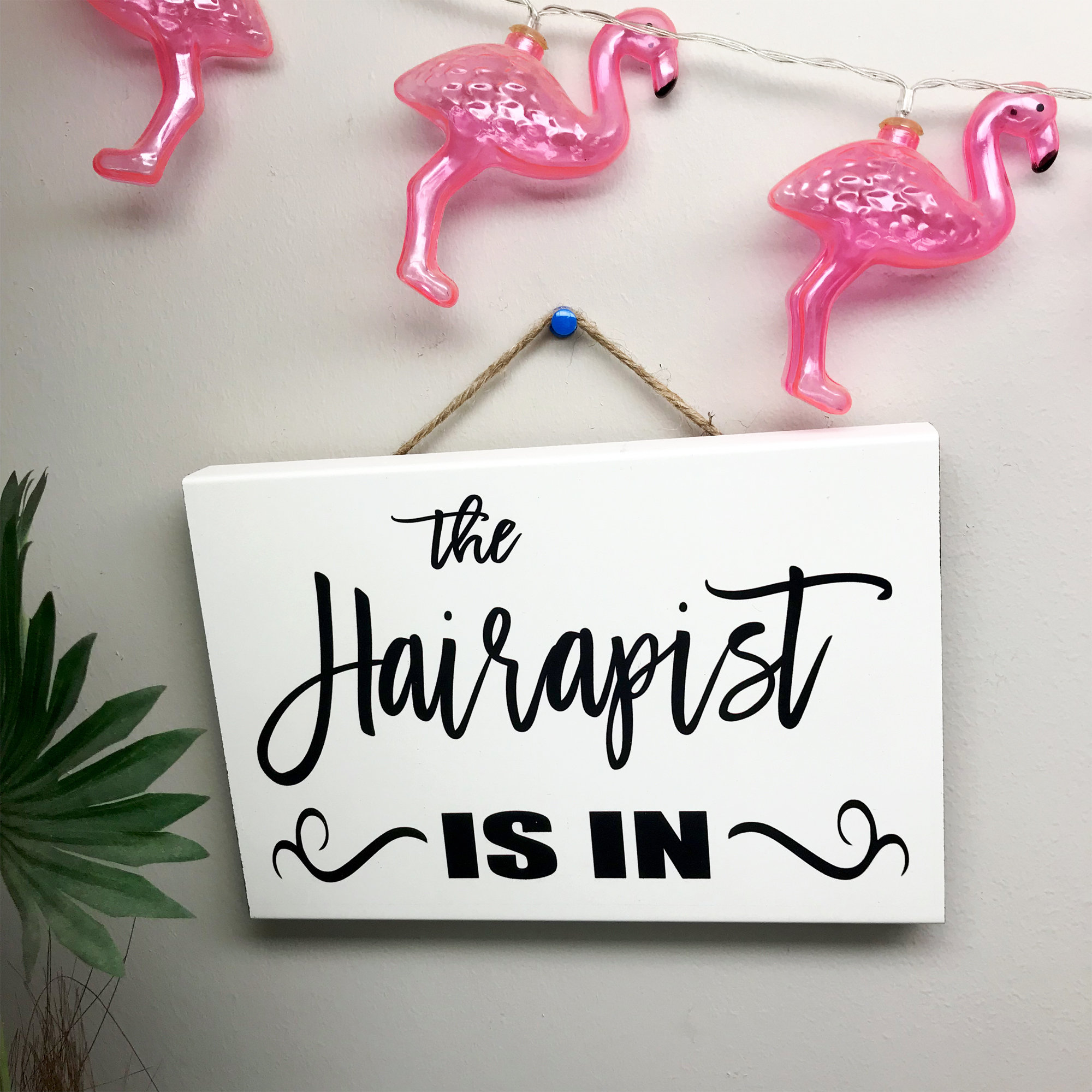 The Hairapist is in Sign Wood Hair Dresser Gift Salon Stylist ...