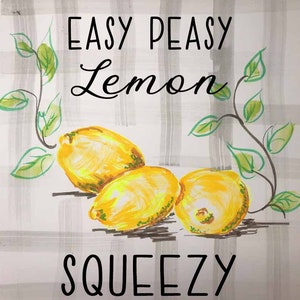 Easy Peasy Lemon Squeezy Sign Farmhouse Kitchen Decor Unframed Art ...