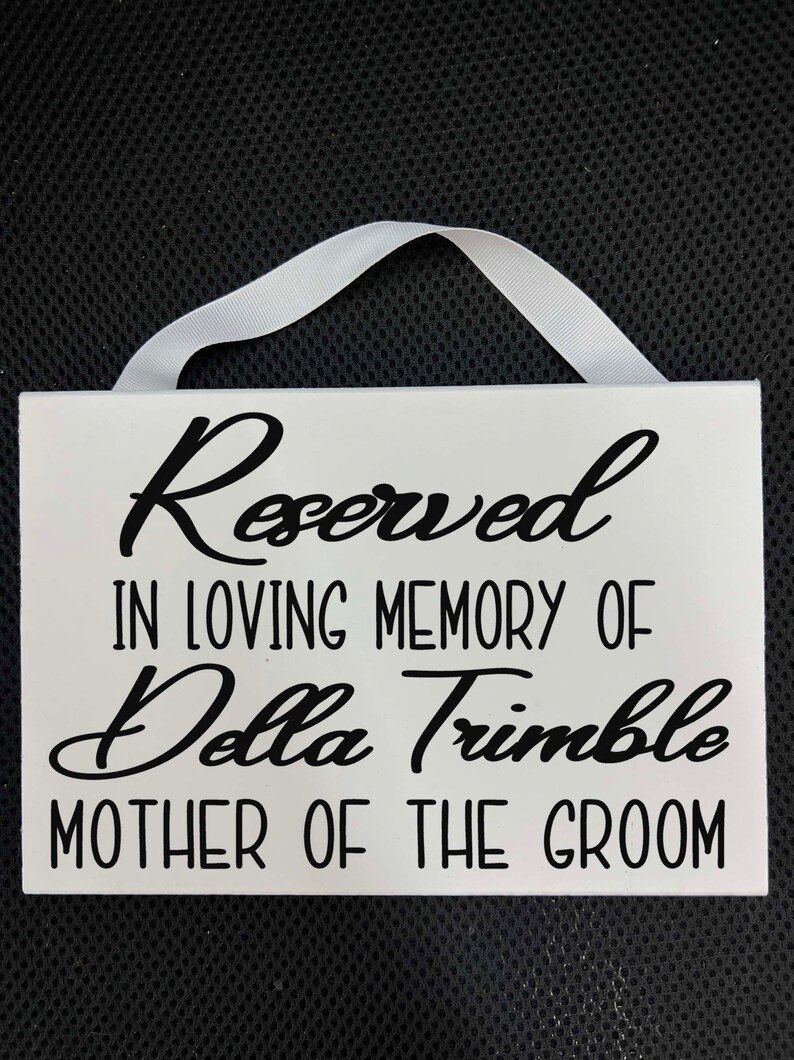 Memory Sign Wedding in Loving Memory of Personalized Mother - Etsy