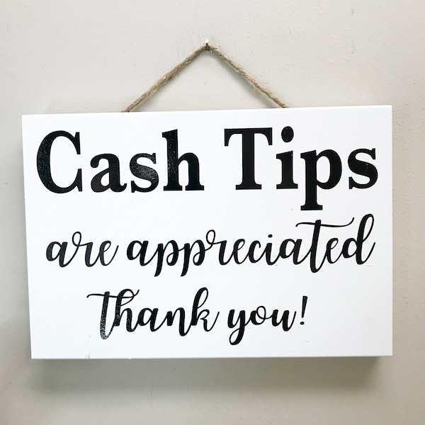 Tips Appreciated Sign - Etsy
