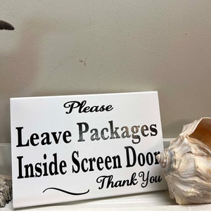 Leave Packages Sign: Custom Delivery Instructions, Porch Decor - Etsy