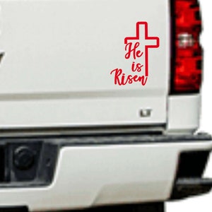 He is Risen Decal Car Window Sticker Religious Wall Decor All Sizes ...