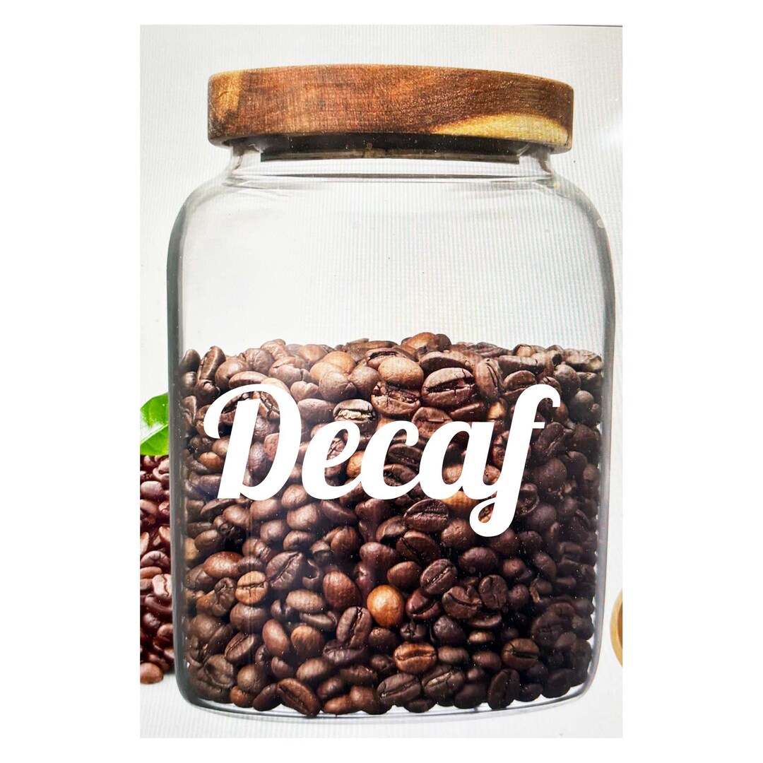 Decaf Coffee Jar Label: Home Coffee Bar Decor - Etsy