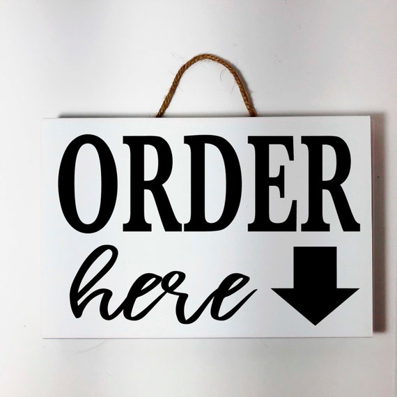 Order Here Sign Restaurant Cafe Diner Signage Bundle Available - Etsy