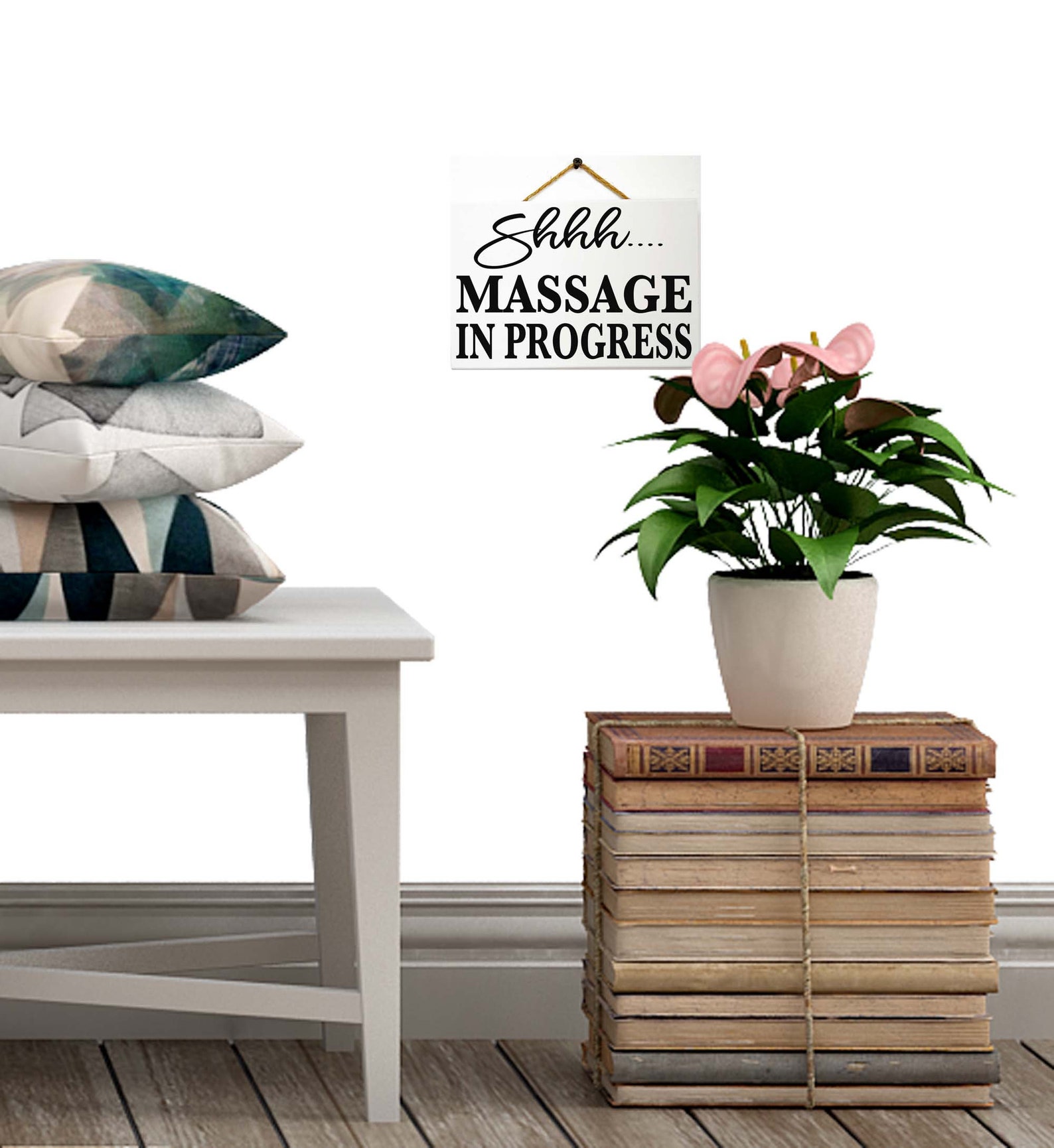 Shhh Massage in Progress Sign Do Not Disturb Spa Therapy Door Hanger - Etsy