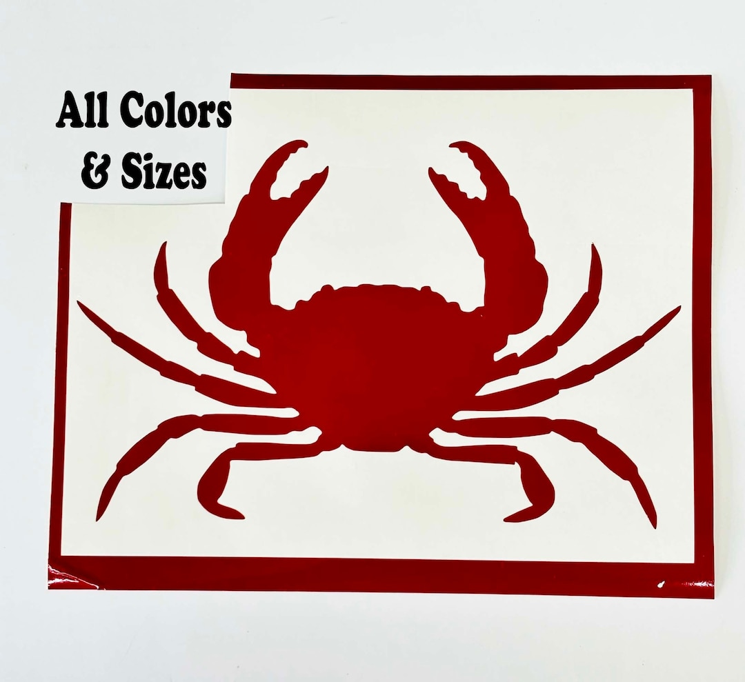 Crab Decal Vinyl Sticker Ocean Beach Car Laptop Tumbler Cup Mirror All ...