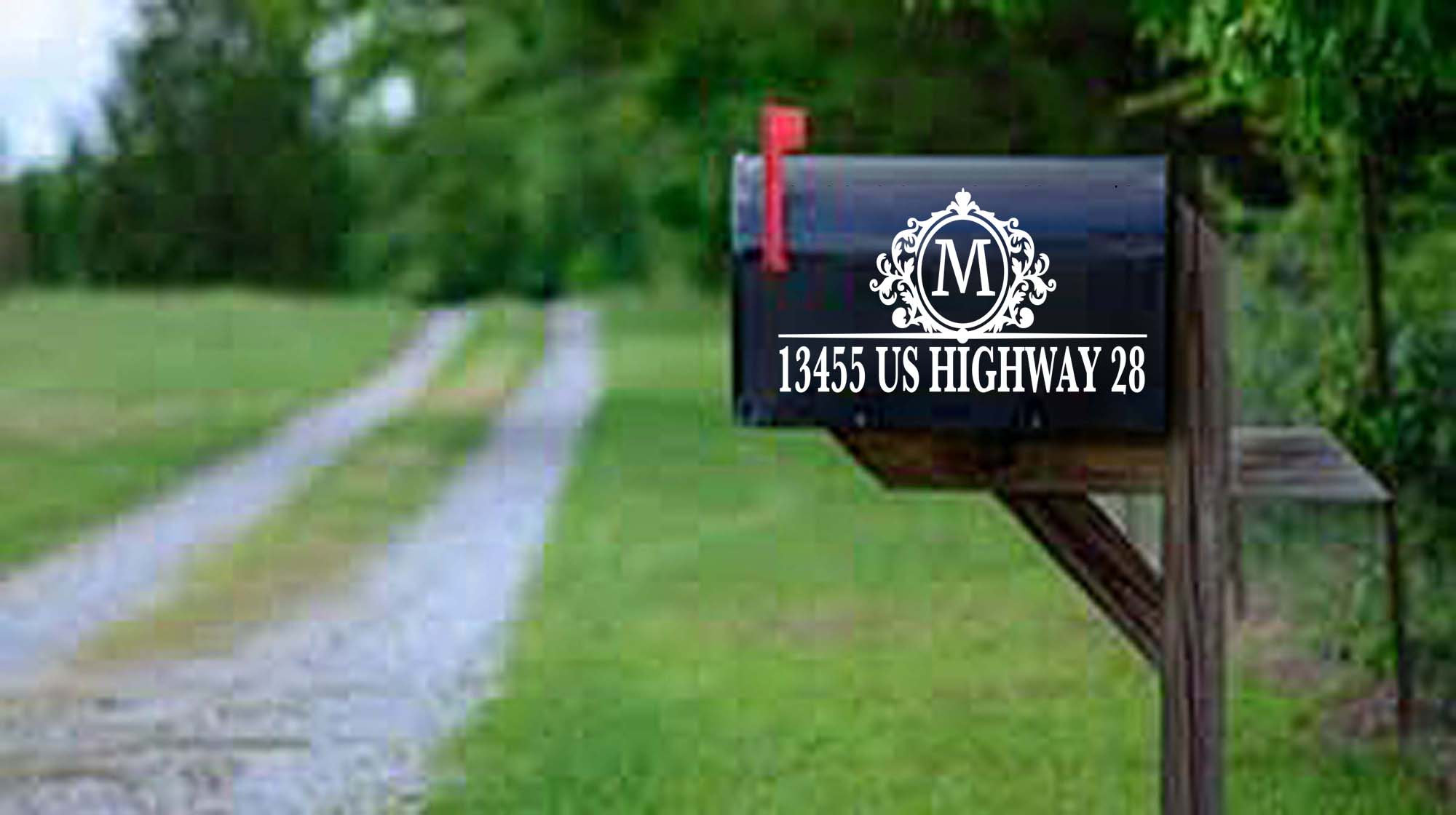 Address Mailbox Decal Monogram Street Name Number Vinyl Personalized - Etsy